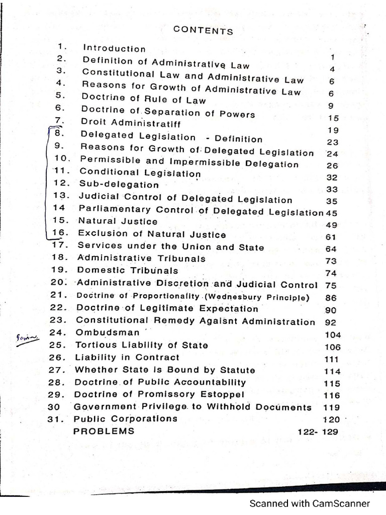 Administrative Law 2nd Sem Anil K Nair | PDF
