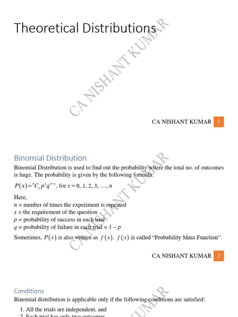 Chapter 16 - Theoretical Distributions | PDF