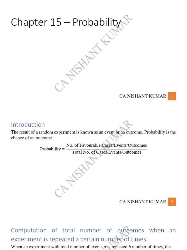 Chapter 15 - Probability | PDF