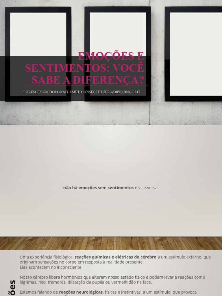 Emoções e Sentimentos: Diferenças Essenciais | PDF | Emoções | Sentimento
