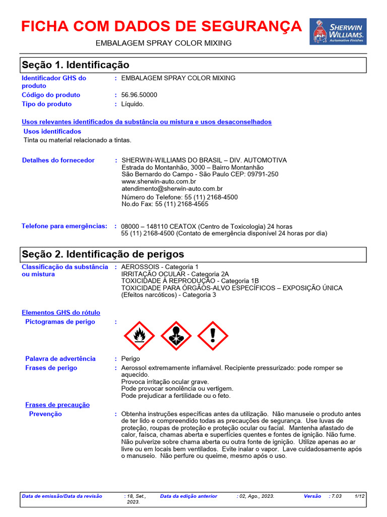 FISQP - Embalagem Spray Color Mixing 1 | PDF