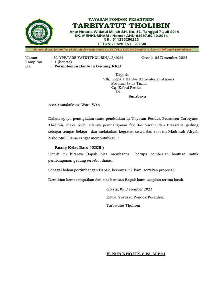 Contoh Proposal RKB Baru | PDF