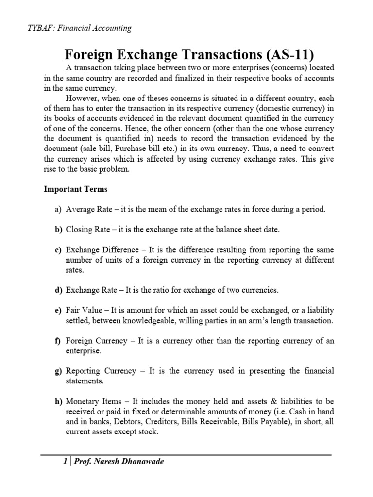 foreign exchange | PDF | Currency | Exchange Rate
