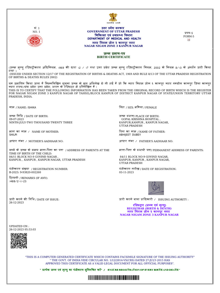 Civil Registration System | PDF | Birth Certificate | Government And ...
