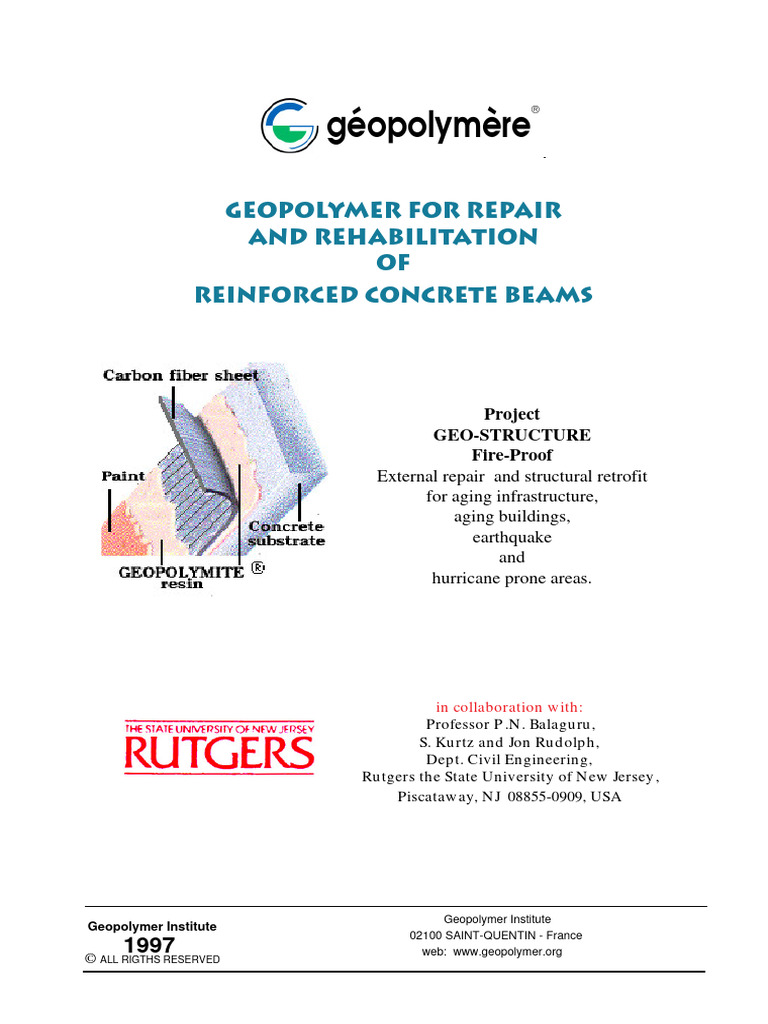 Geopolymers Repair Concrete Beams REINFORC | PDF | Beam (Structure) | Composite Material