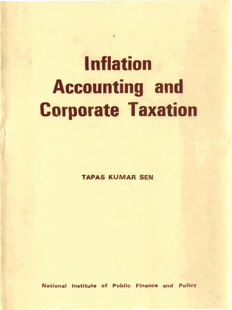 Inflation Accounting and Corporate Taxation | PDF | Taxes | Inflation