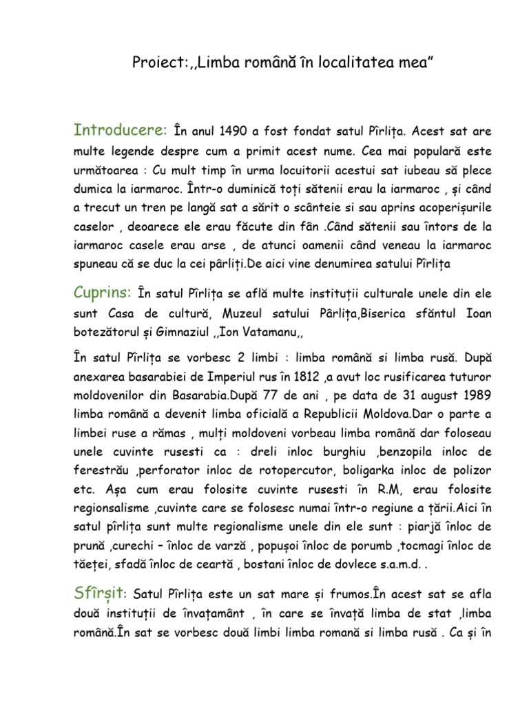 L.rom in Localitatea Mea Script | PDF