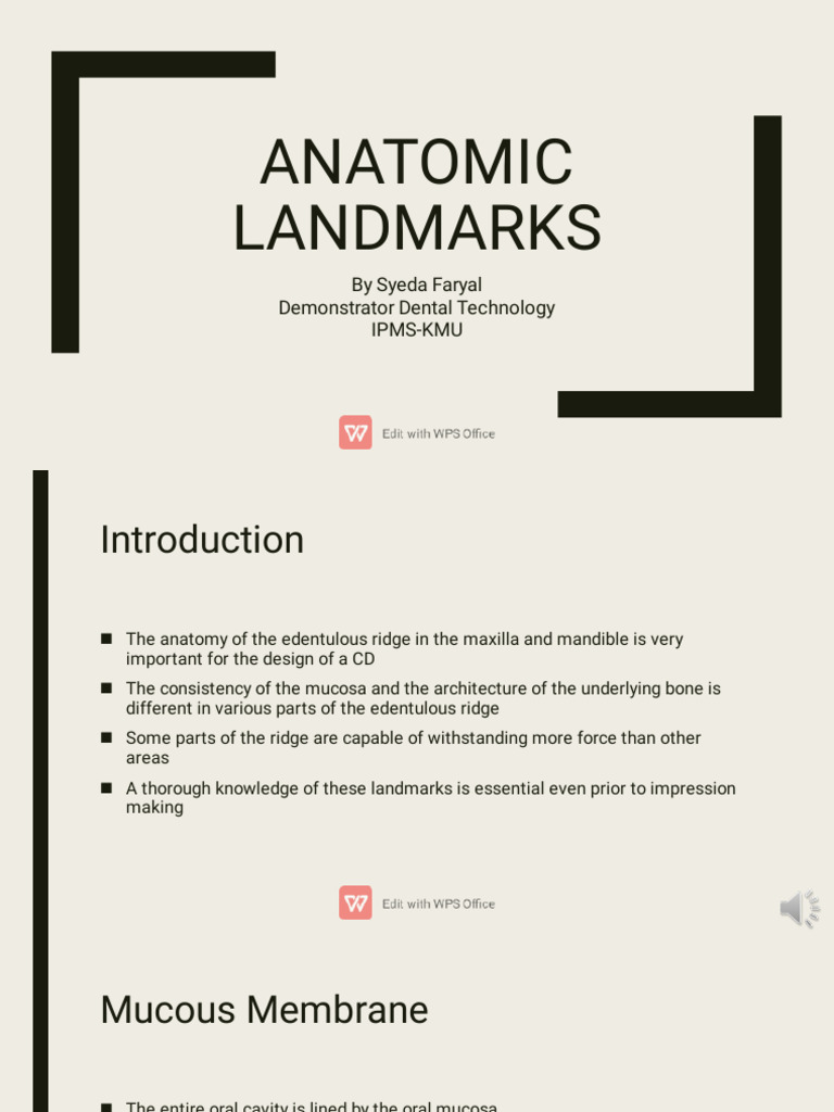 6anatomic Landmarks | PDF | Dentures | Lip