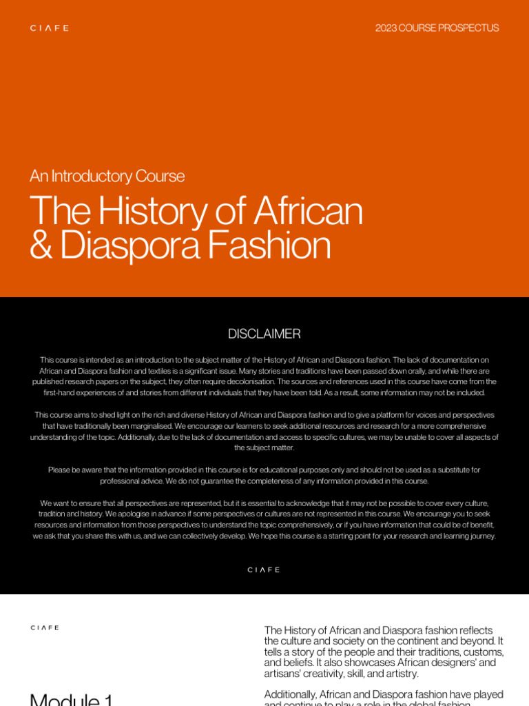 HOADF Course Prospectus | PDF | Fashion | Caribbean