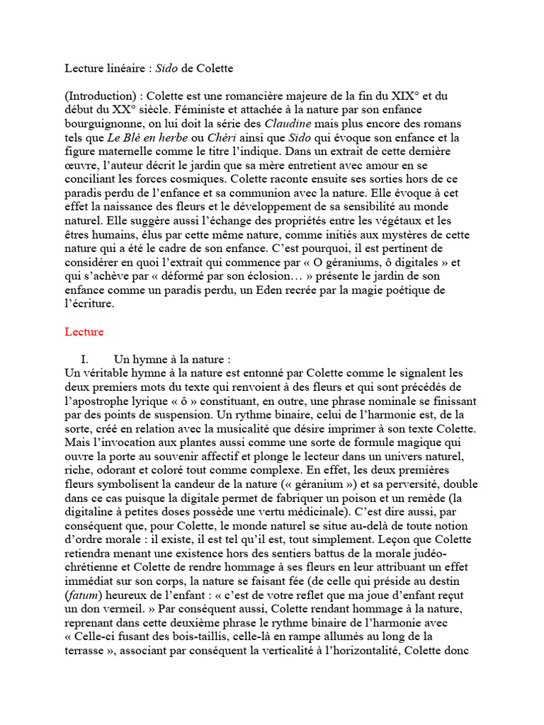 Sido, Colette | PDF | Philosophie | Religion et spiritualité