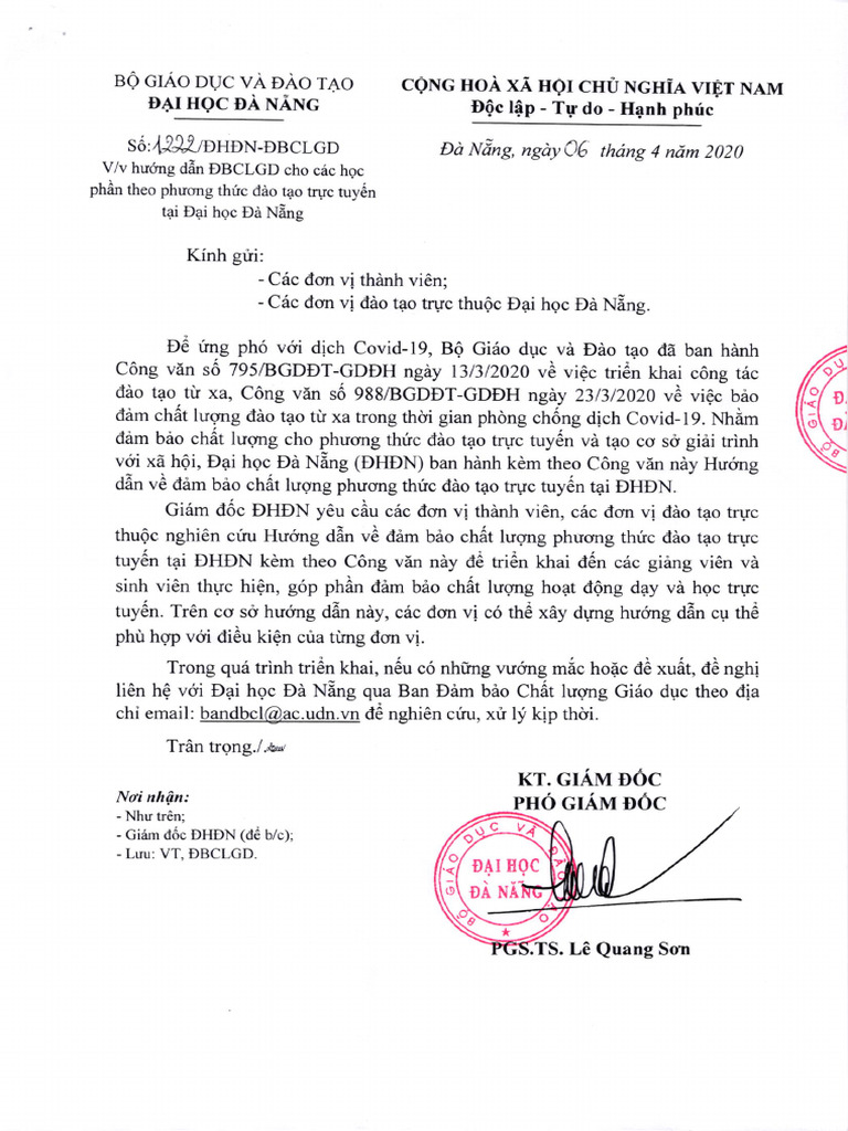 2020 - 1222 - DHDN-DBCLGD - Huong Dan DBCLGD Phuong Thuc Dao Tao Truc ...