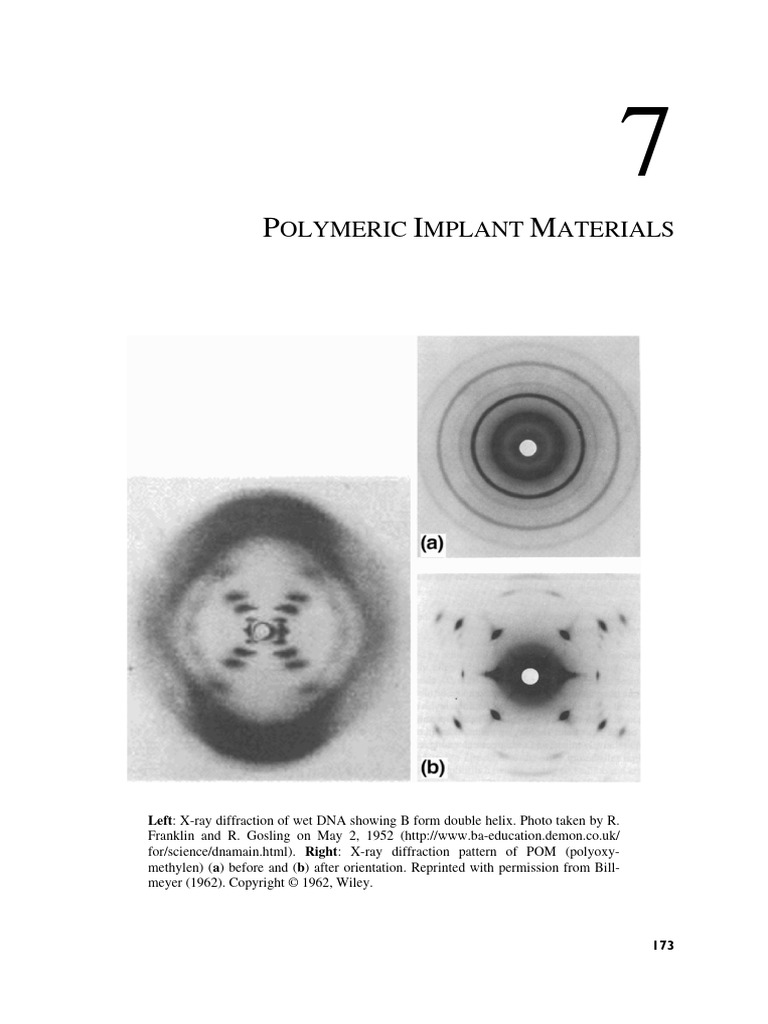 7 Polymeric Implant Materials | PDF | Polymers | Polyethylene