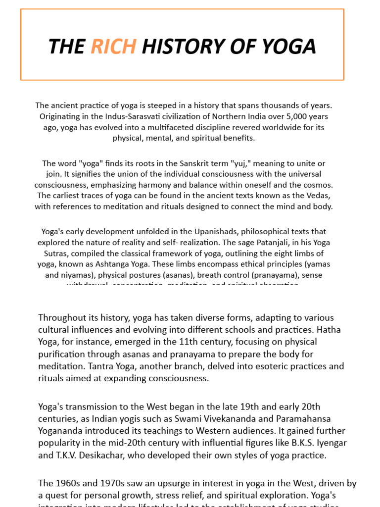 History and Benefits of Yoga | PDF
