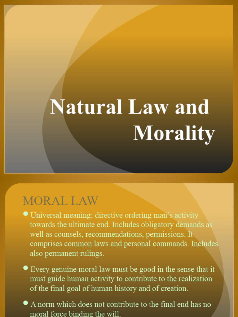 FMT7 - Natural Law and Morality | PDF | Natural Law | Reason