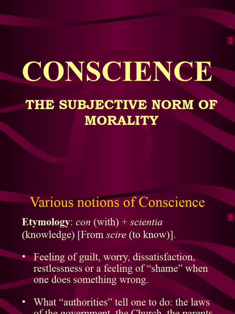 FMT8 - Conscience and Morality | PDF | Conscience | Catholic Church