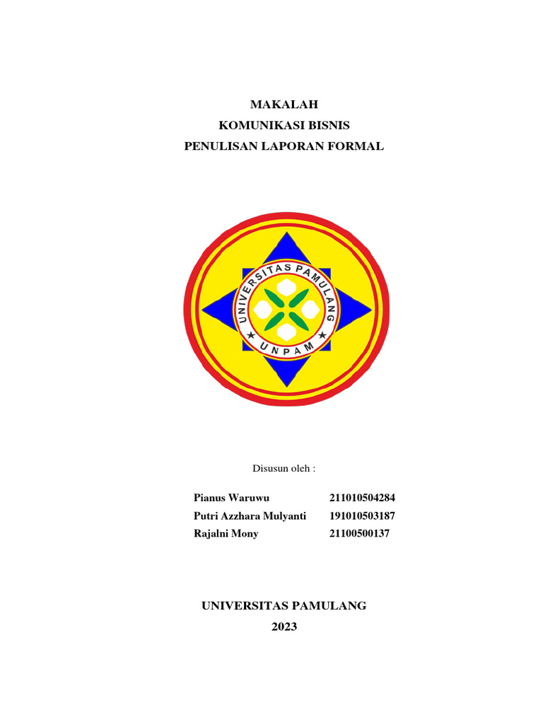 Makalah Penulisan Laporan Formal | PDF