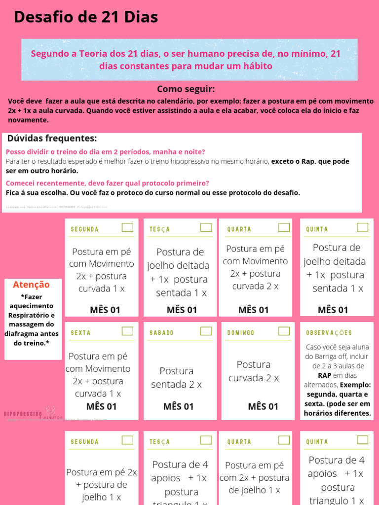 Desafio 21 Dias | PDF