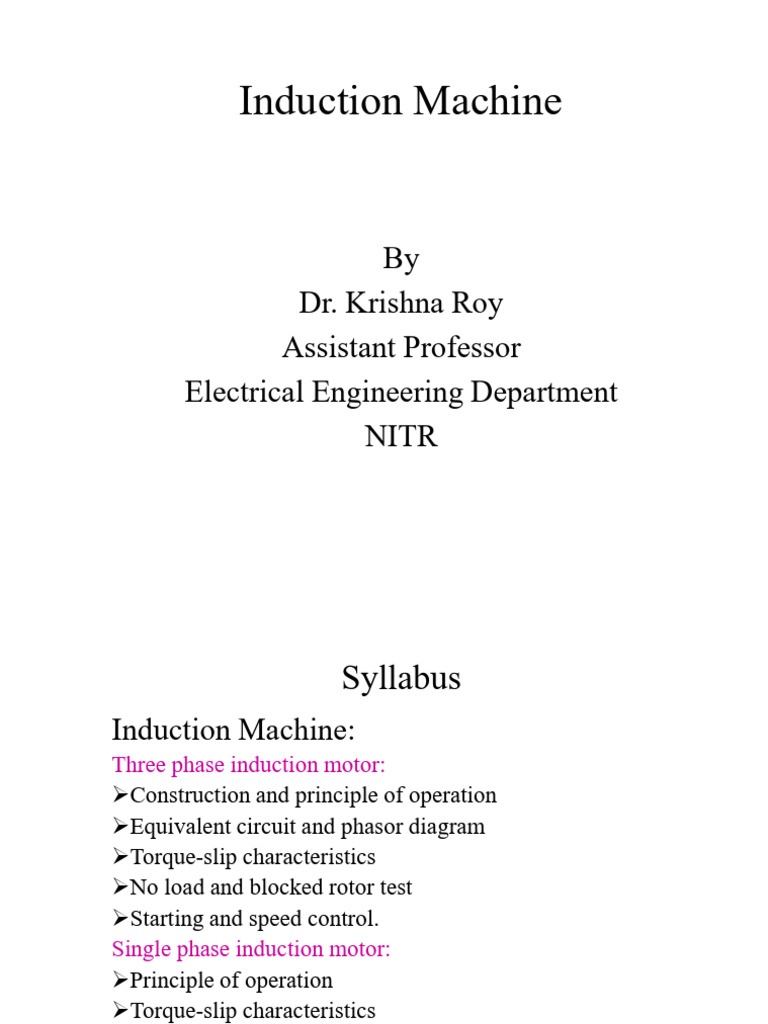 3-Phase Induction Motor Notes - 29.03.2022 | PDF | Electric Motor ...