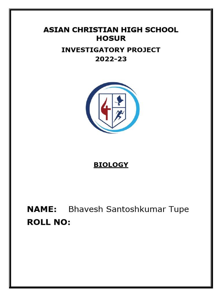 Biology Class 12 Project | PDF
