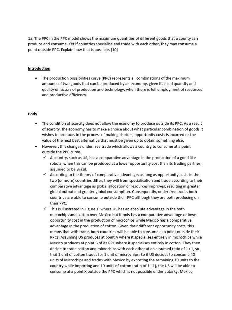 Global Q1a | PDF | Economics | Comparative Advantage