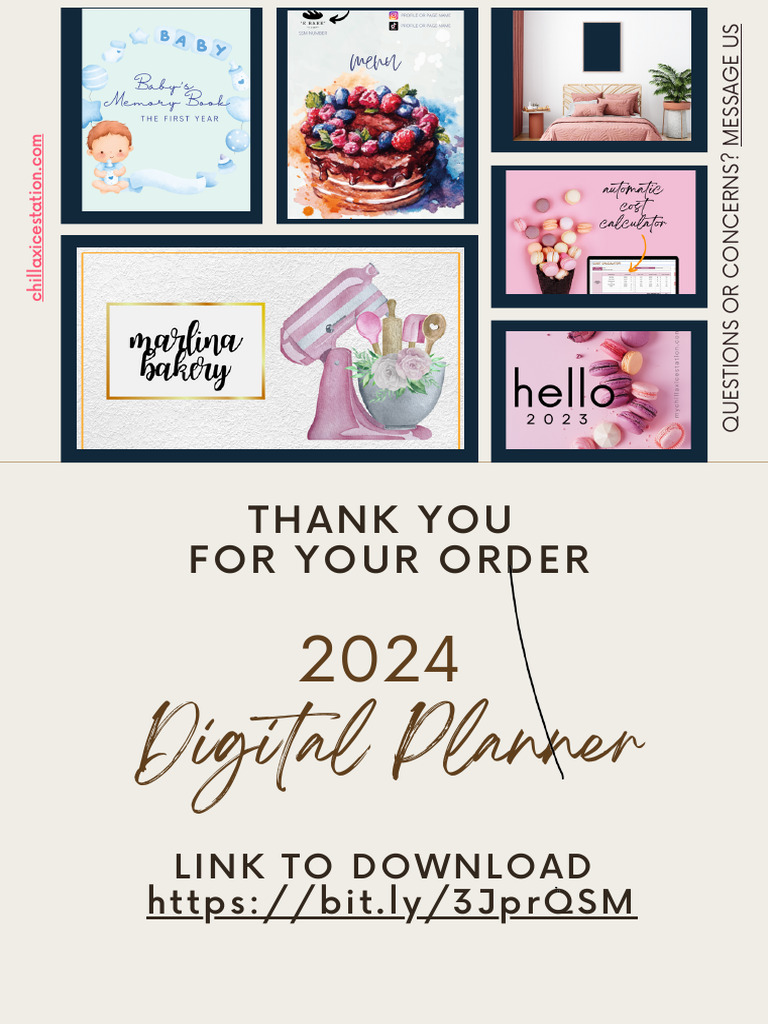 Chillax - Thank You For Your Order - 2024 - Planner | PDF