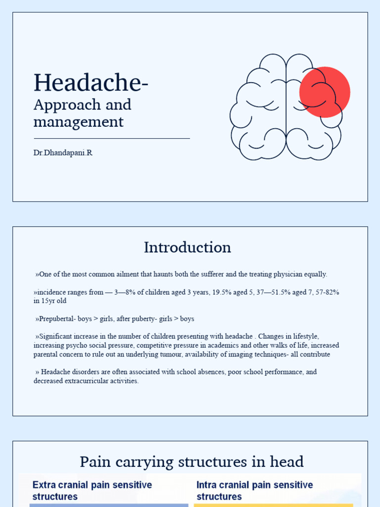 Paediatric Headache | PDF