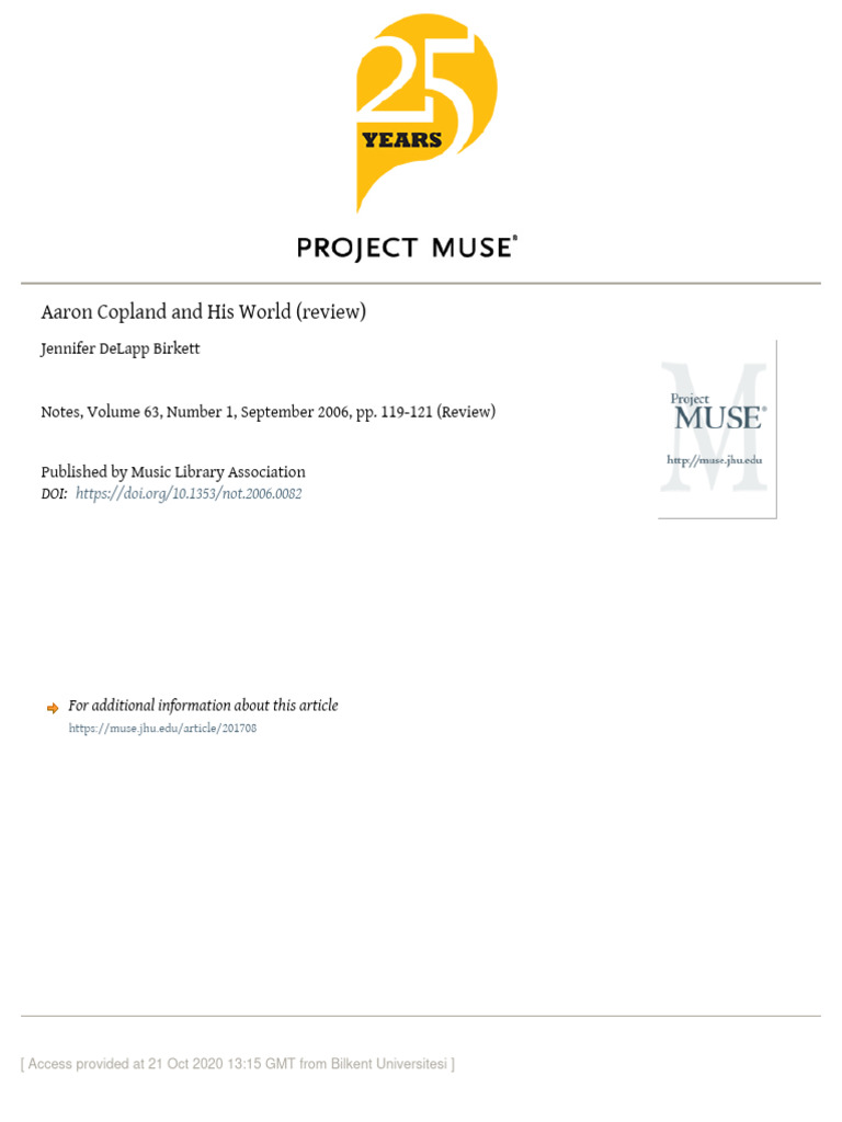 Aaron Copland and His World Review | PDF | Social Science | Art