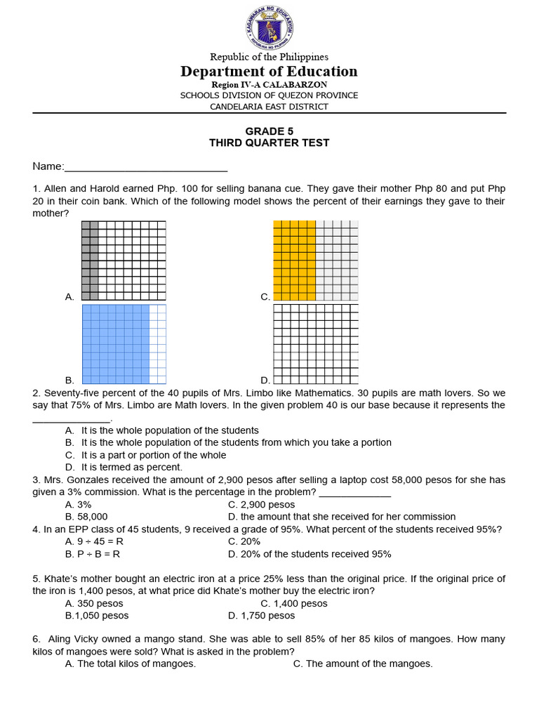 q3 Math 5 | PDF | Circle | Shape