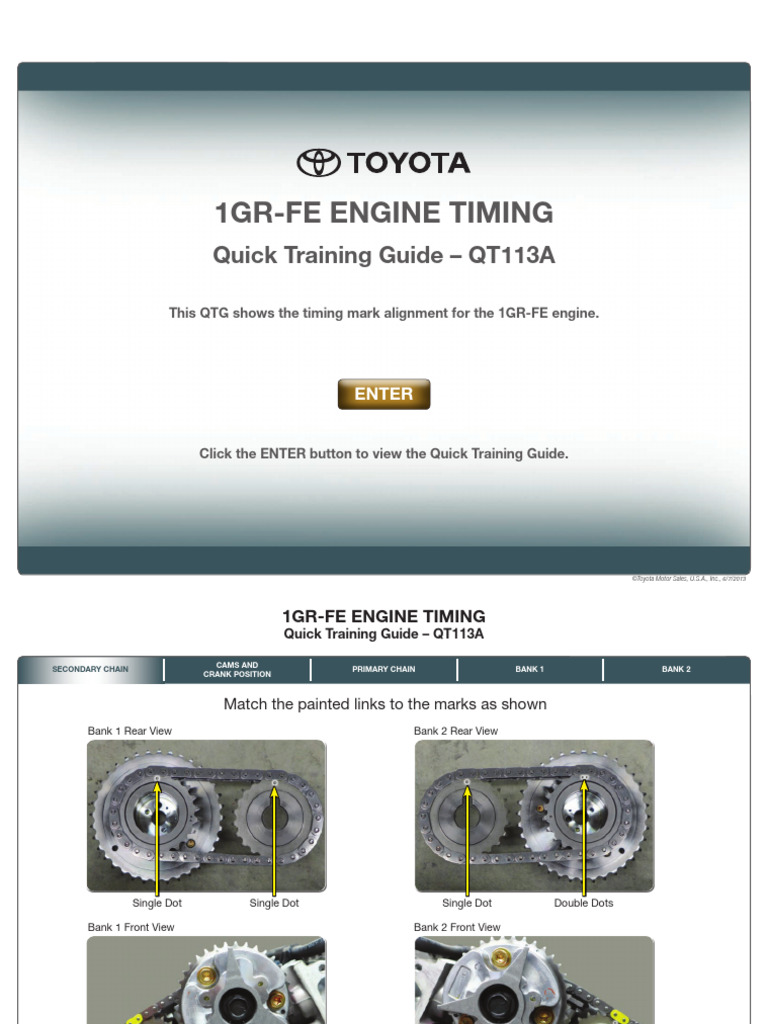 1GR TIMING Toyota | PDF | Vehicles | Automotive Technologies