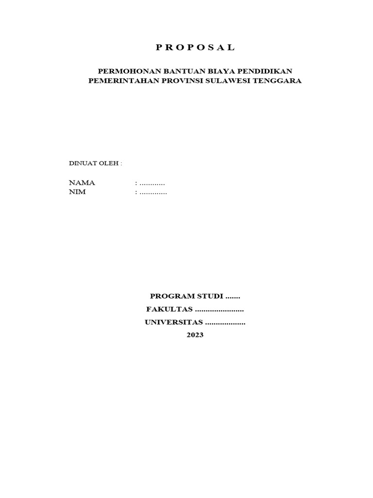 Proposal Beasiswa 2023 | PDF