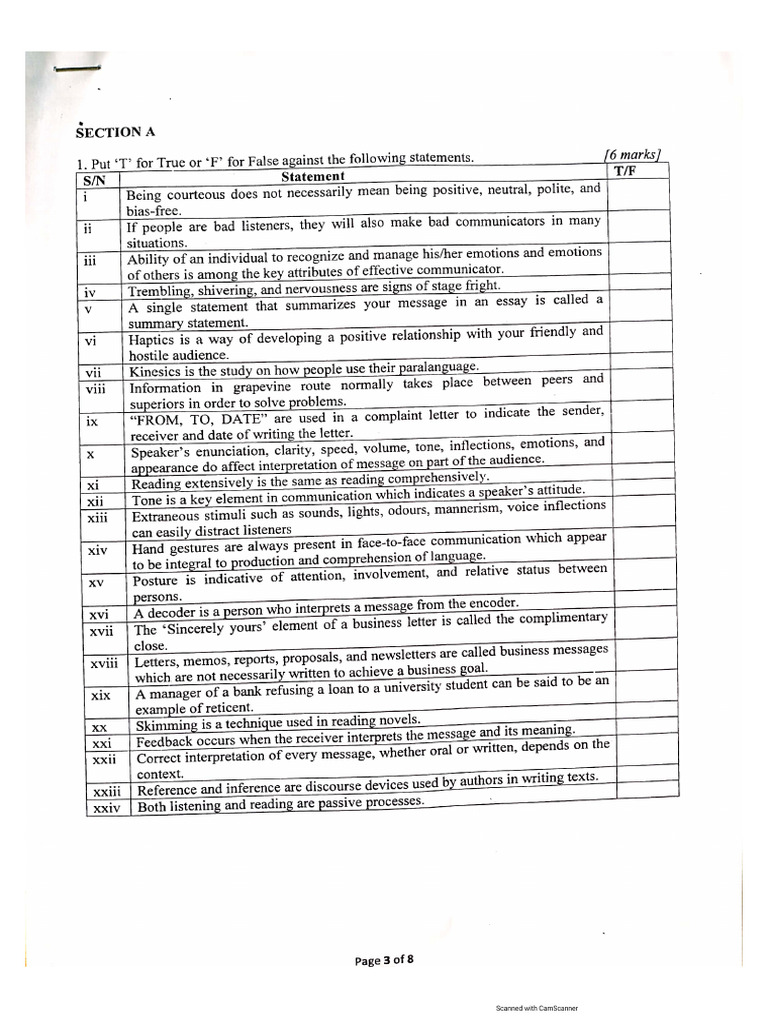 CL 106 Past Paper | PDF