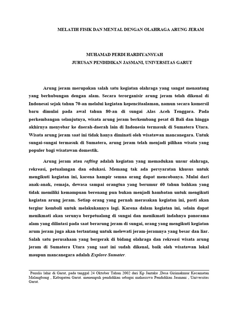 Bunga Rampai Muhamad Perdi Hardiyansyah | PDF | Perjalanan