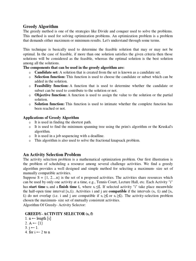 Greedy Approach | PDF | Mathematical Optimization | Computer Science