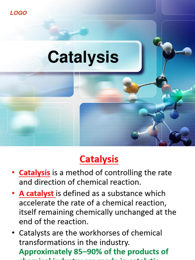 Lecture 1 Catalysis | PDF | Catalysis | Heterogeneous Catalysis