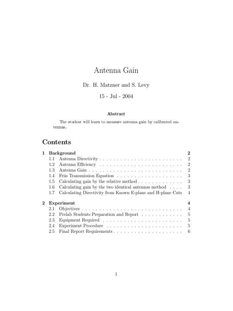 Antenna Important Definitions | PDF
