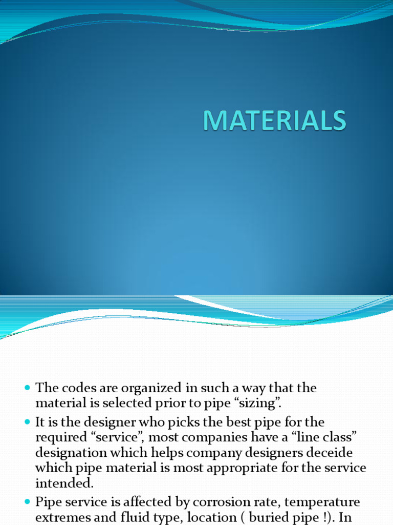 MATERIALS Lec 3 | PDF | Pipe (Fluid Conveyance) | Strength Of Materials