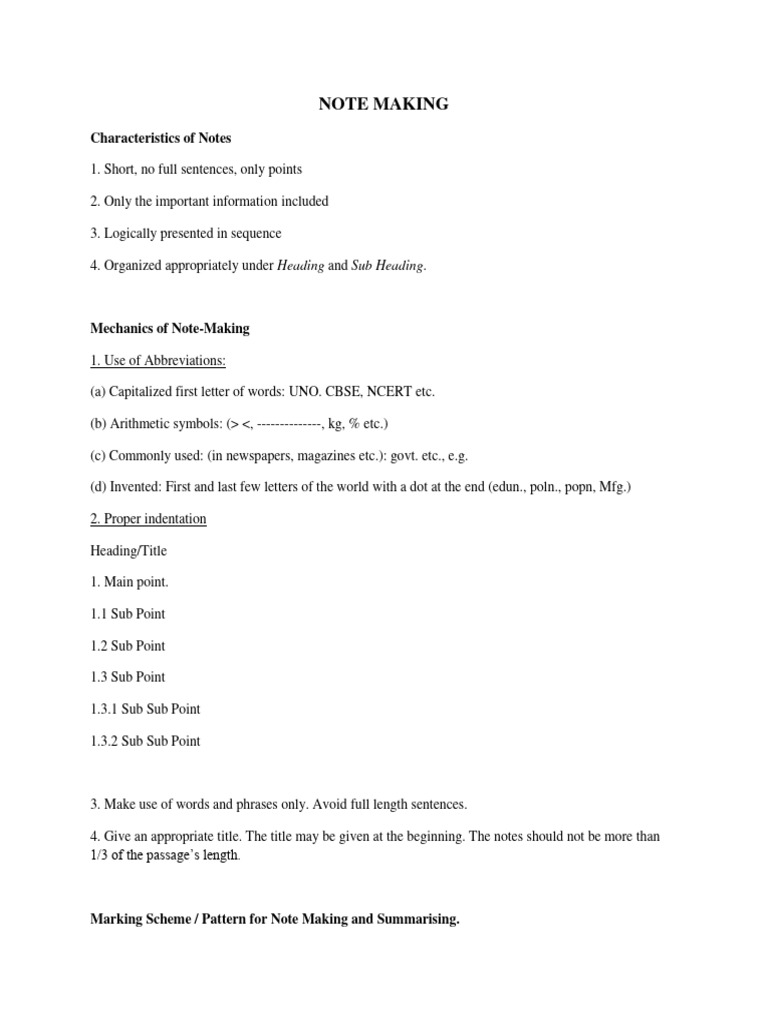 Class Xi Notes | PDF