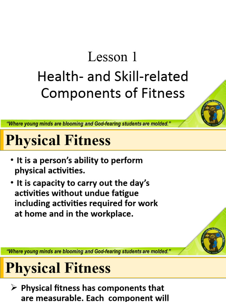 Health - and Skill-Related Components of Fitness | PDF
