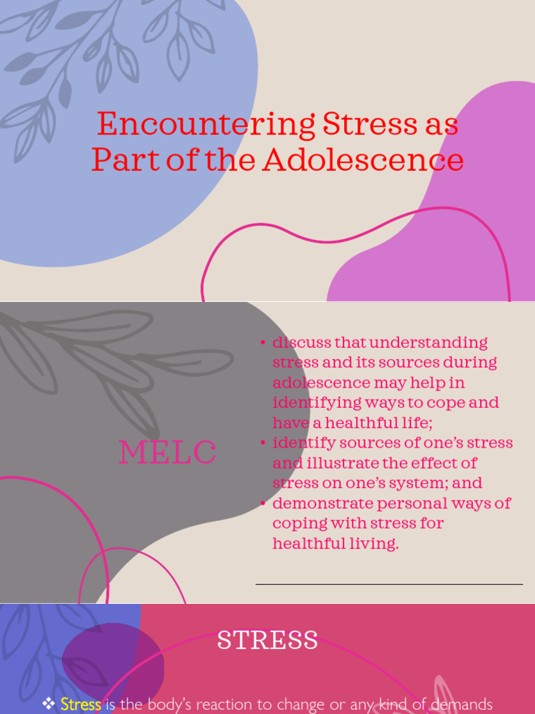 5 Encountering Stress As Part of The Adolescence Personal Development ...