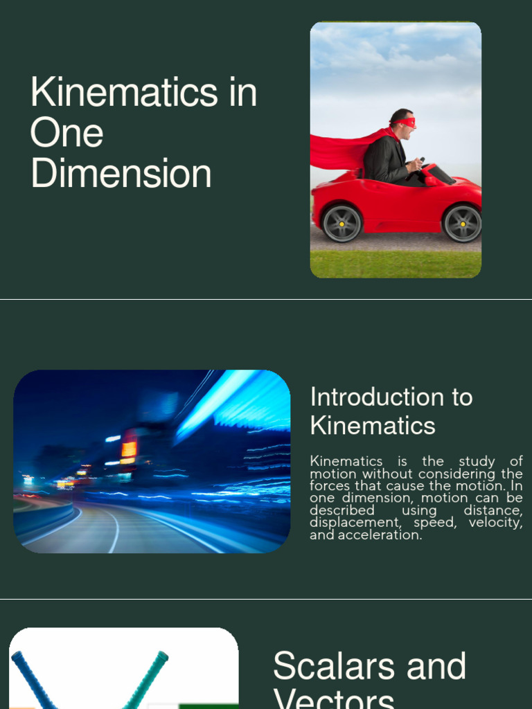 Kinematics in One Dimension | Download Free PDF | Speed | Velocity