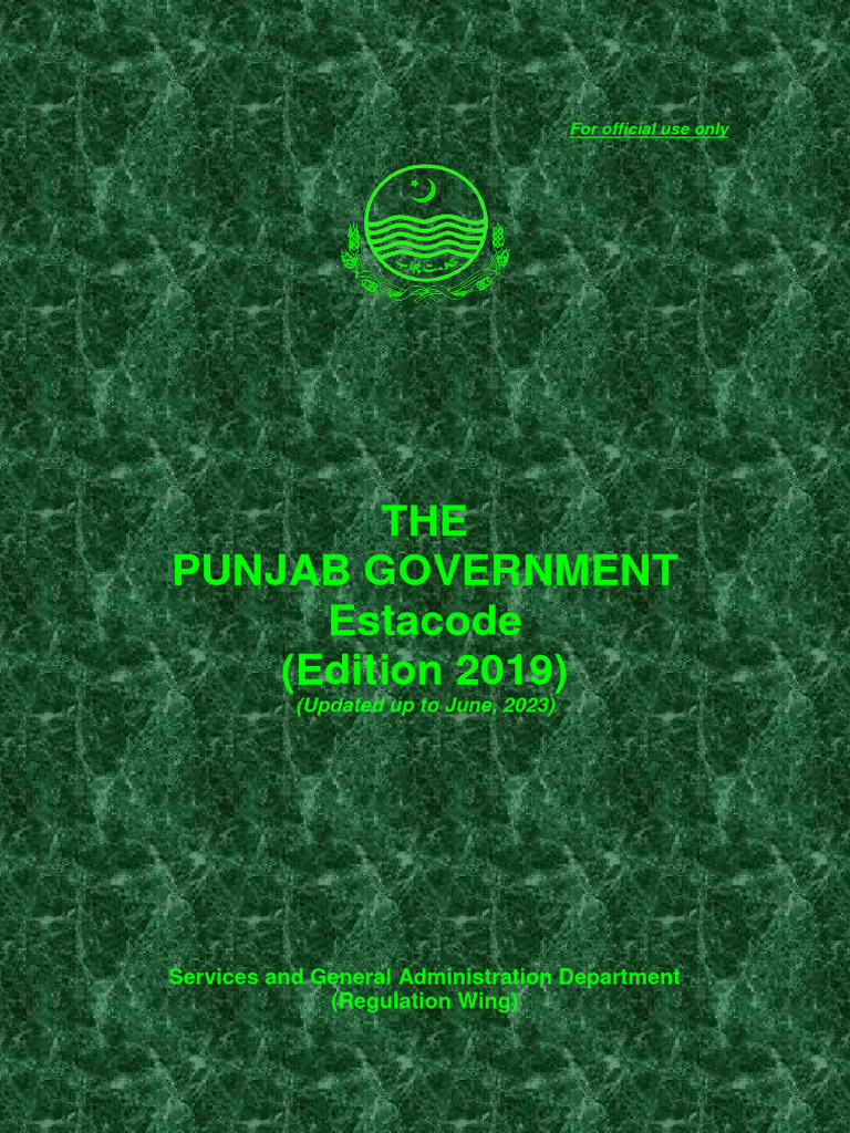 Estacode (Updated Upto June, 2023) | PDF | Civil Service | Employment