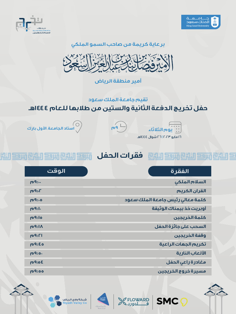 حفل تخرج جامعة الملك سعود 2023 | PDF | Saudi Arabia | Mashriq