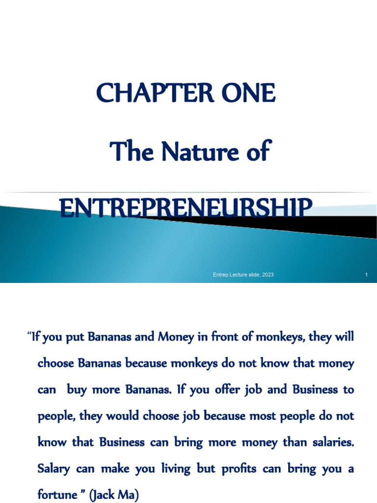 Entrep Ch-1 | PDF | Entrepreneurship | Cognition