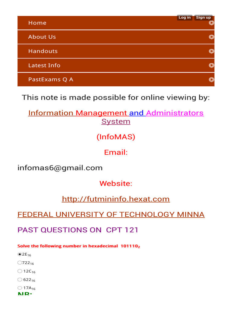 CPT111 PQ With Answers | PDF
