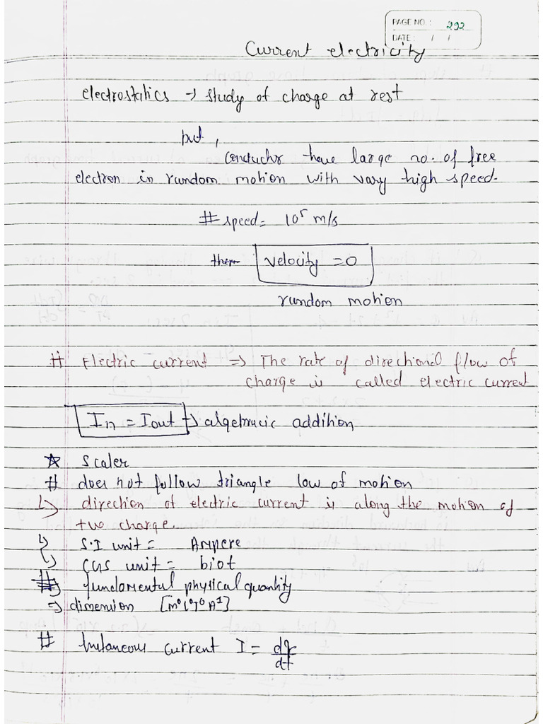 1 Current Electricity | PDF