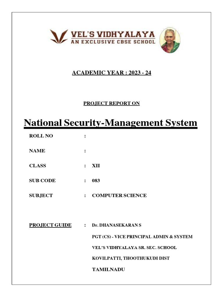 National Security Management System Report | PDF | Software Development ...