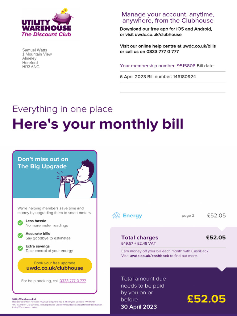 Uk Utility Bill | PDF
