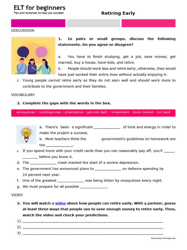 Video Based Worksheet Retiring Early | PDF | Business