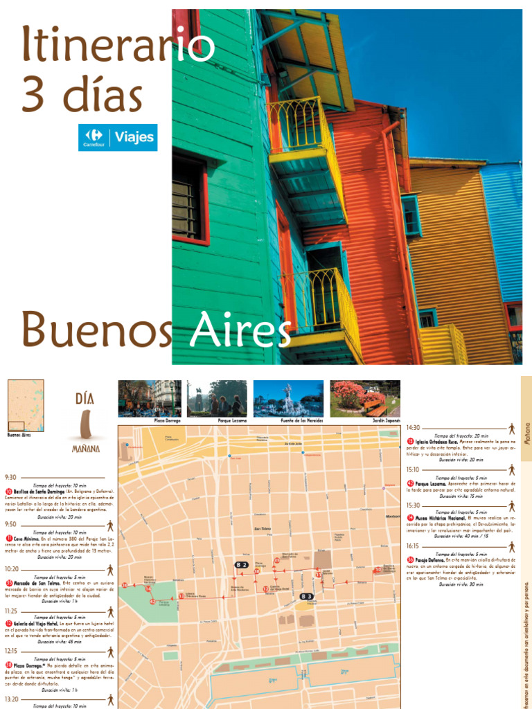 Buenos Aires - Itinerario 3 Dias | PDF | Buenos Aires