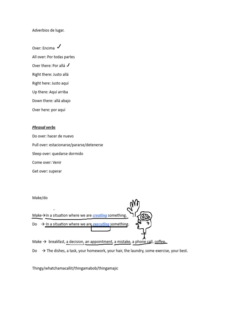 Adverbios de Lugar | PDF